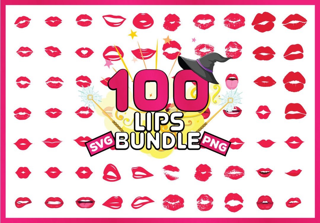 100 Lips SVG Bundle Files for Cricut Dripping Lips Svg Png - Etsy