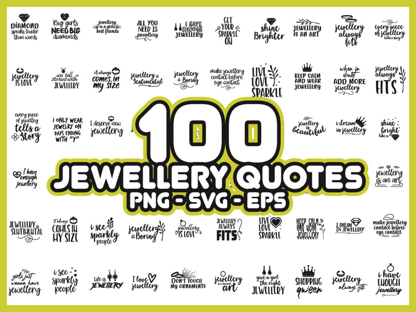100 Jewelry Quotes SVG Bundle, Jewelry Svg, Jewelry Svg Bundle, Jewelry ...