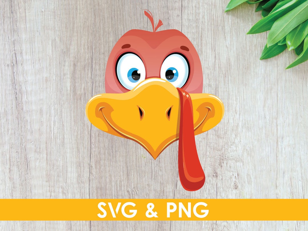 Cute Turkey Face SVG / PNG - Instant Download - Etsy