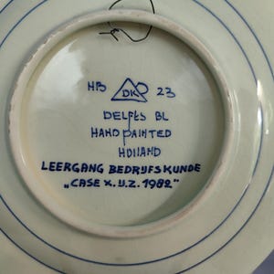 Vintage Hand Painted Delft Blue Plate Depicting Ship - Etsy