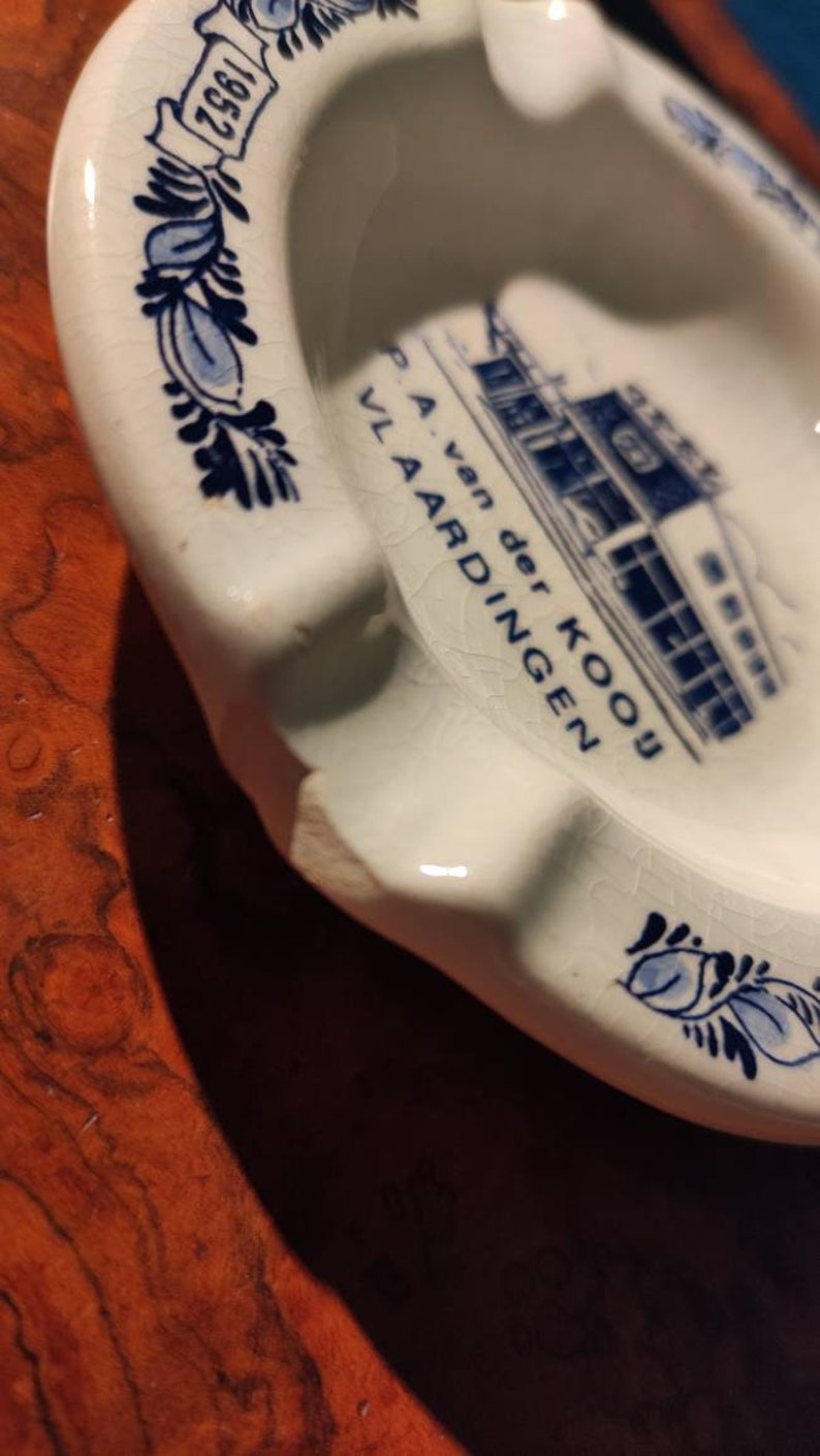 Hand-painted Delft-blue Ashtray From 1977 Set - Etsy