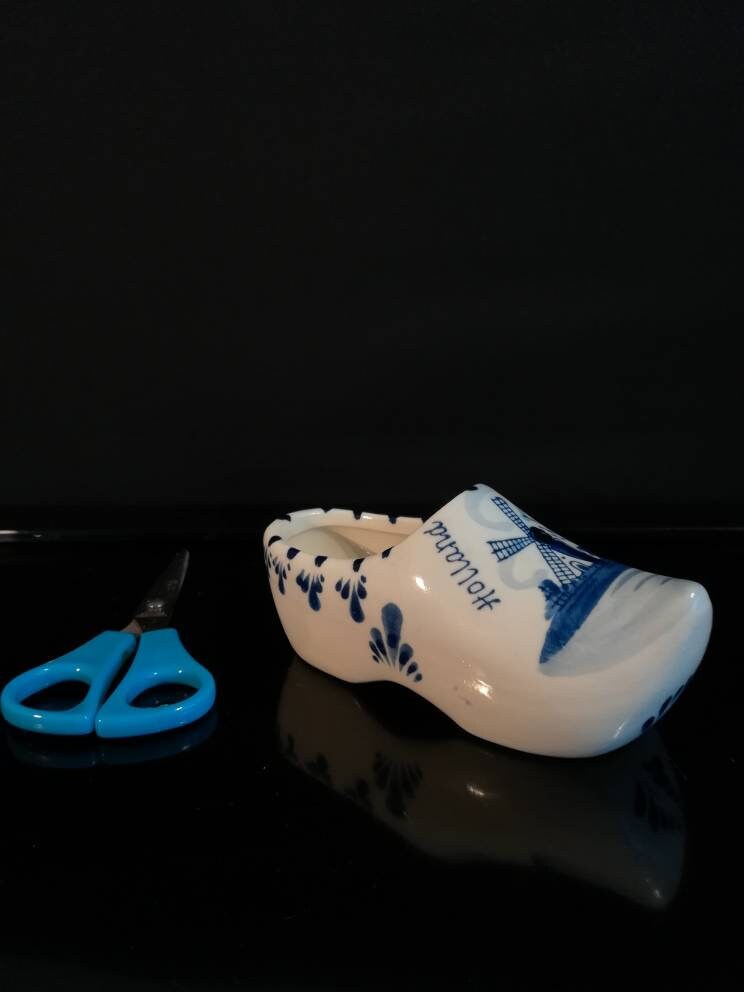 Vintage Hand Painted Delft Blue Clog - Etsy