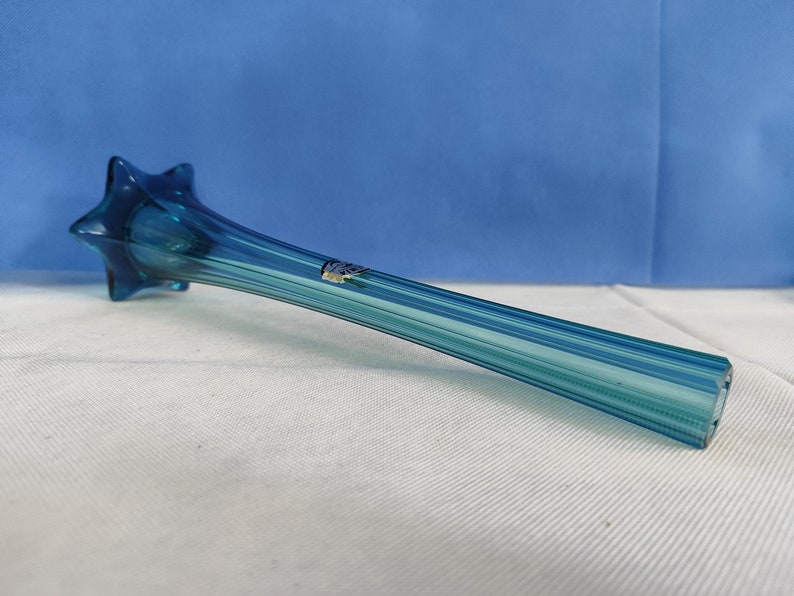 Bohemian Crystal Vase, Cobalt Blue, 6-point Star Base - Etsy