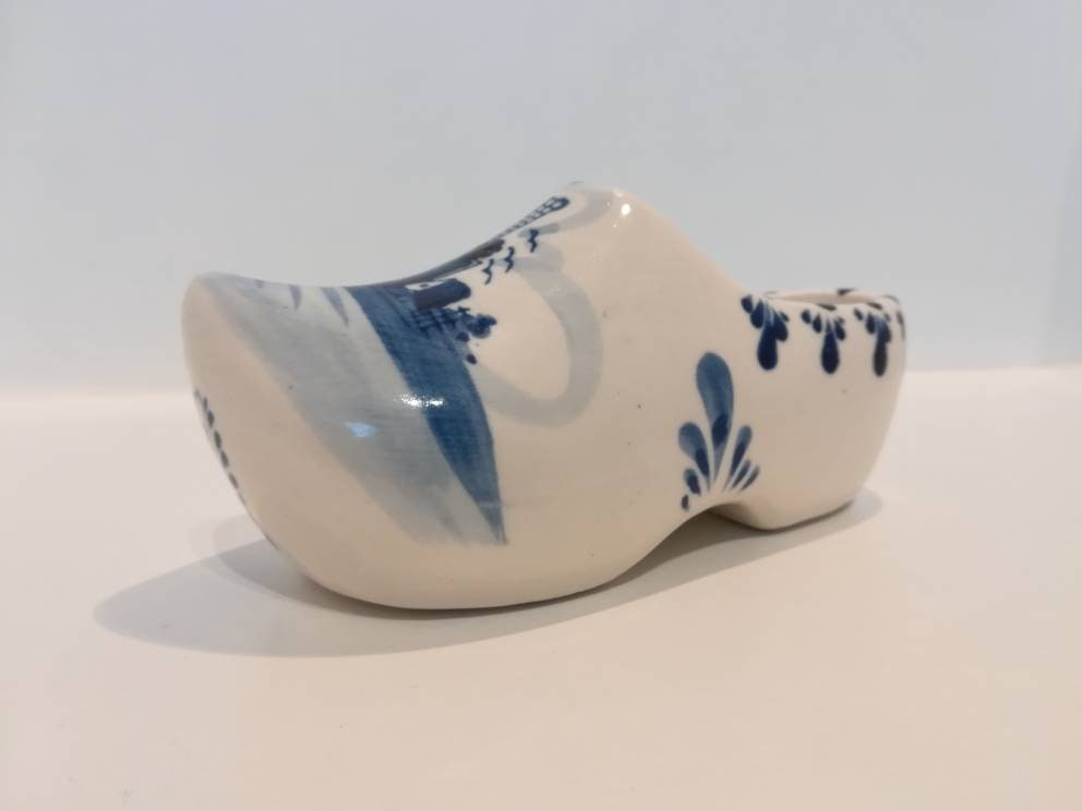 Vintage Hand Painted Delft Blue Clog - Etsy