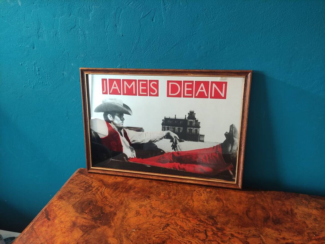 James Dean Mirror With Scene From Giant - Etsy
