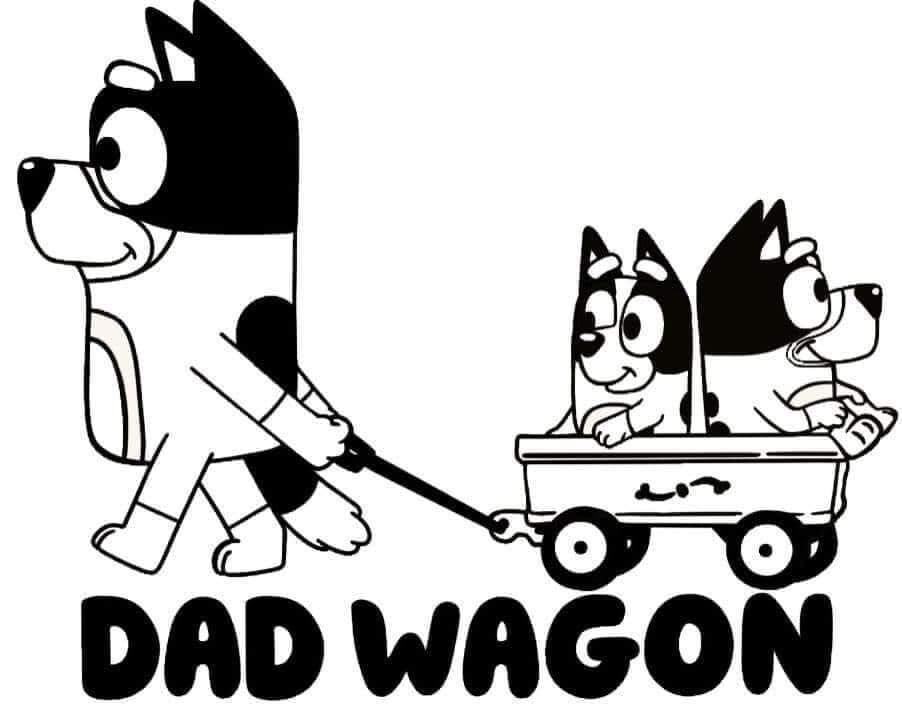 Bluey Dad Wagon - Etsy