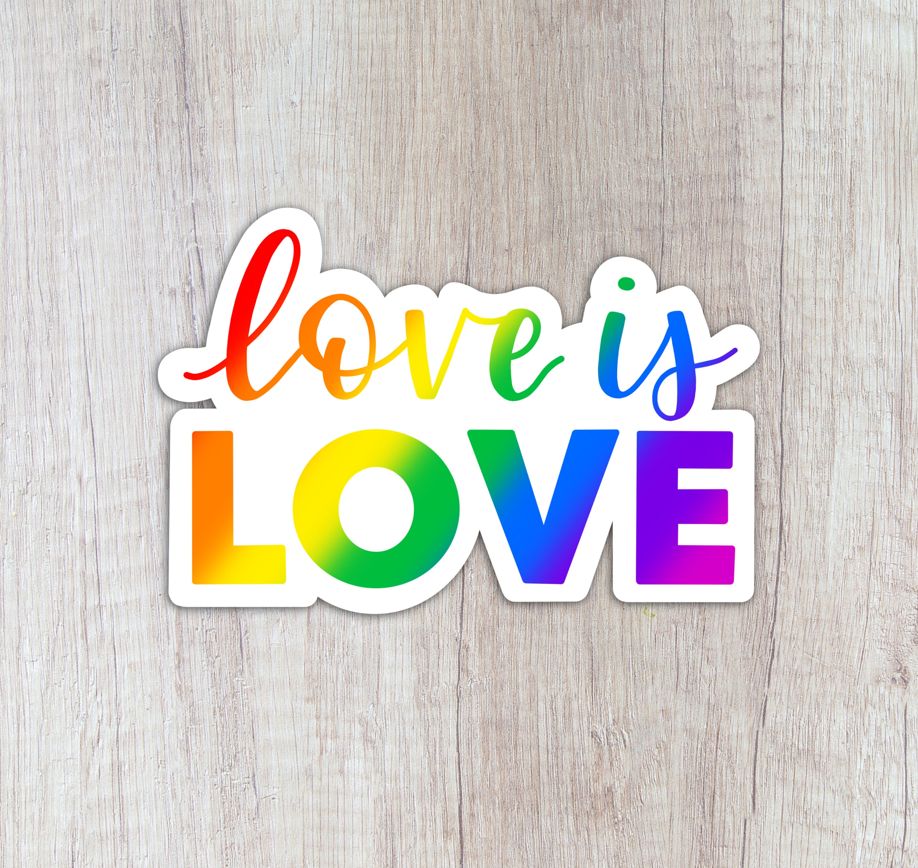 Love is Love Sticker Vinyl Sticker for Water Bottle Laptop - Etsy UK