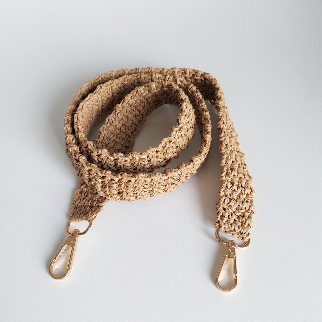 Colorful Crochet Straw Bag Strap, Shoulder or Crossbody - Etsy