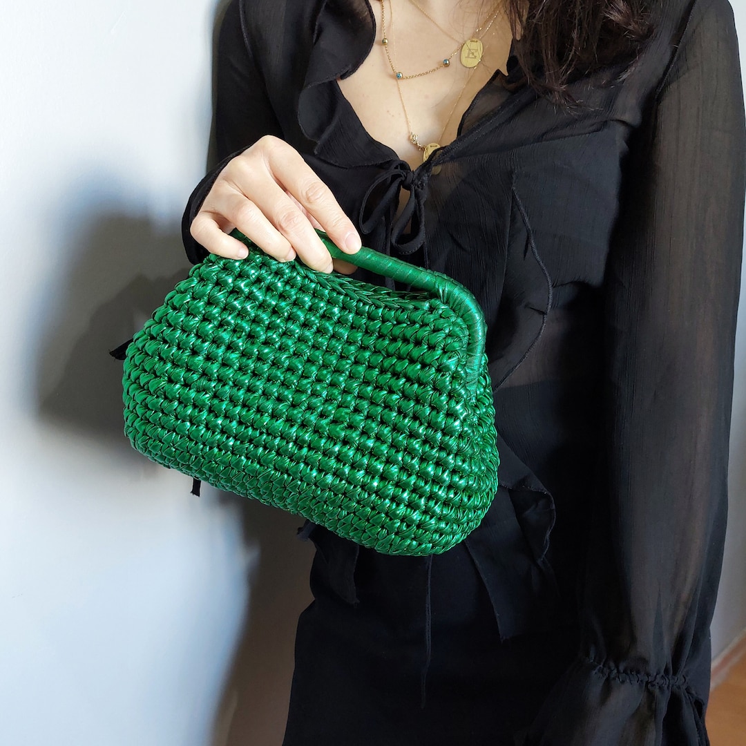 Emerald Green Wedding Bag for Woman, Emerald Green Evening Bag, Emerald ...