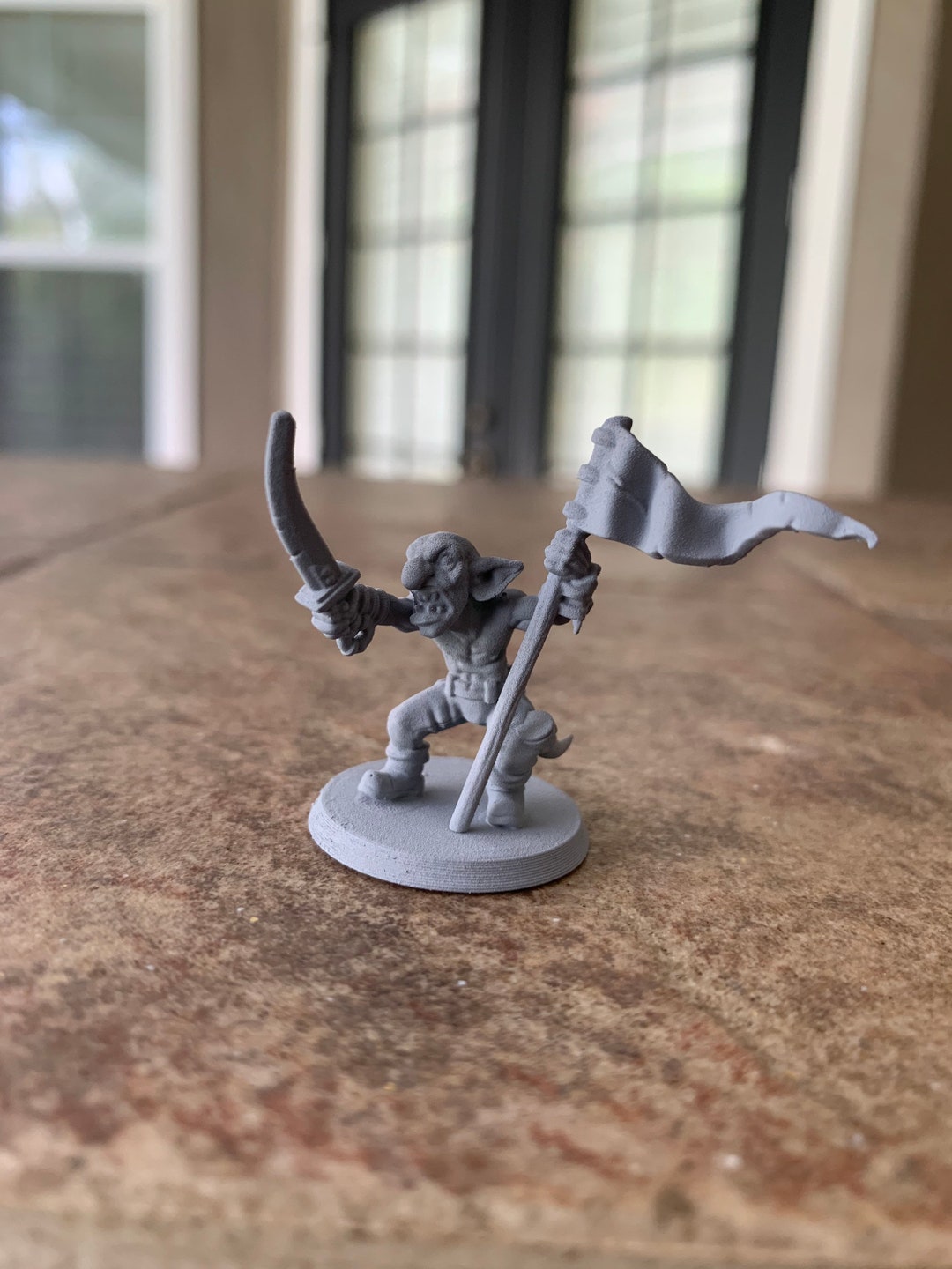 Goblin With Flag and Sword Miniature for Rpg/tabletop Games - Etsy