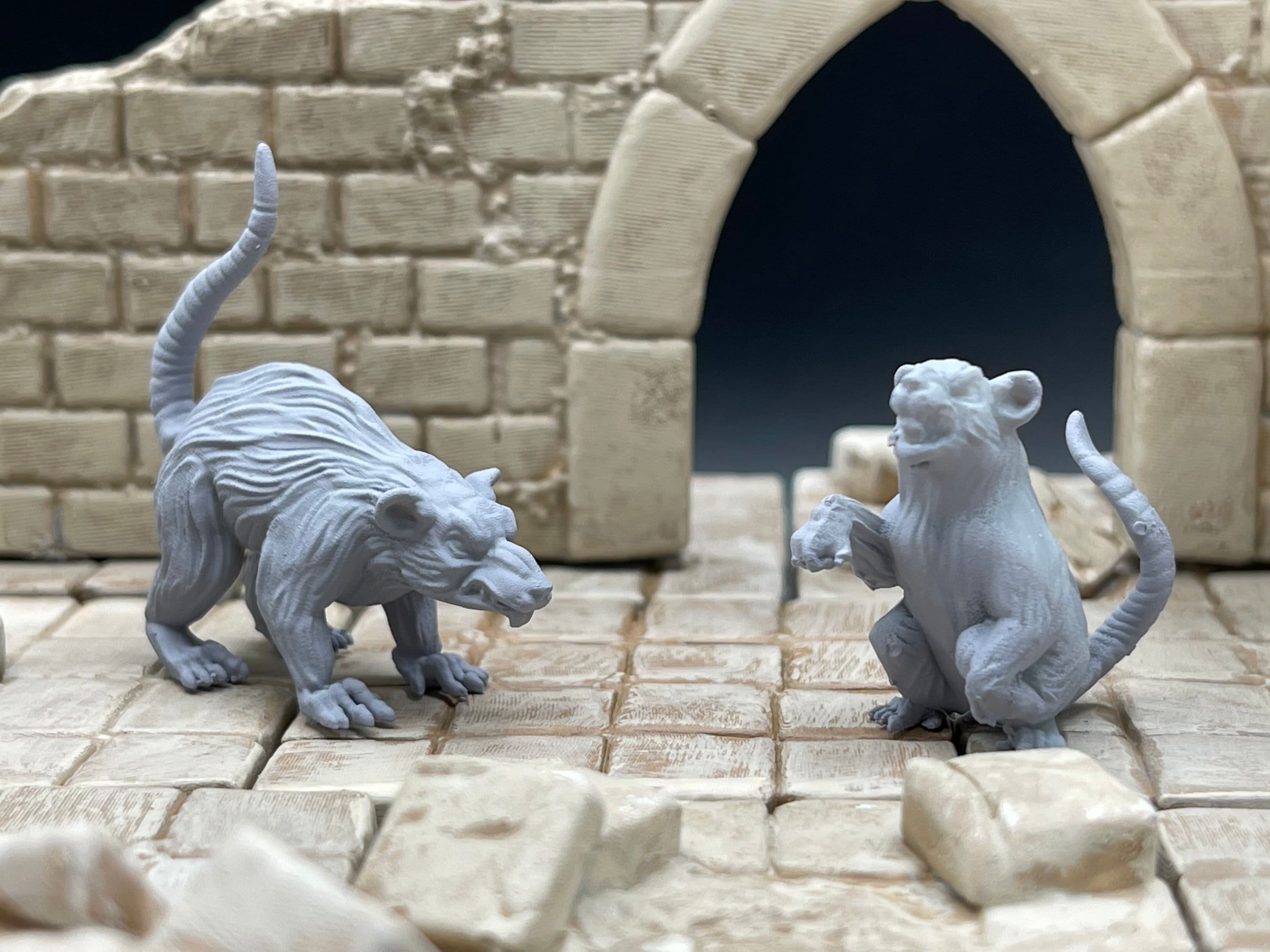 Giant Rat Miniatures for RPG/Tabletop Games DnD D&D | Etsy