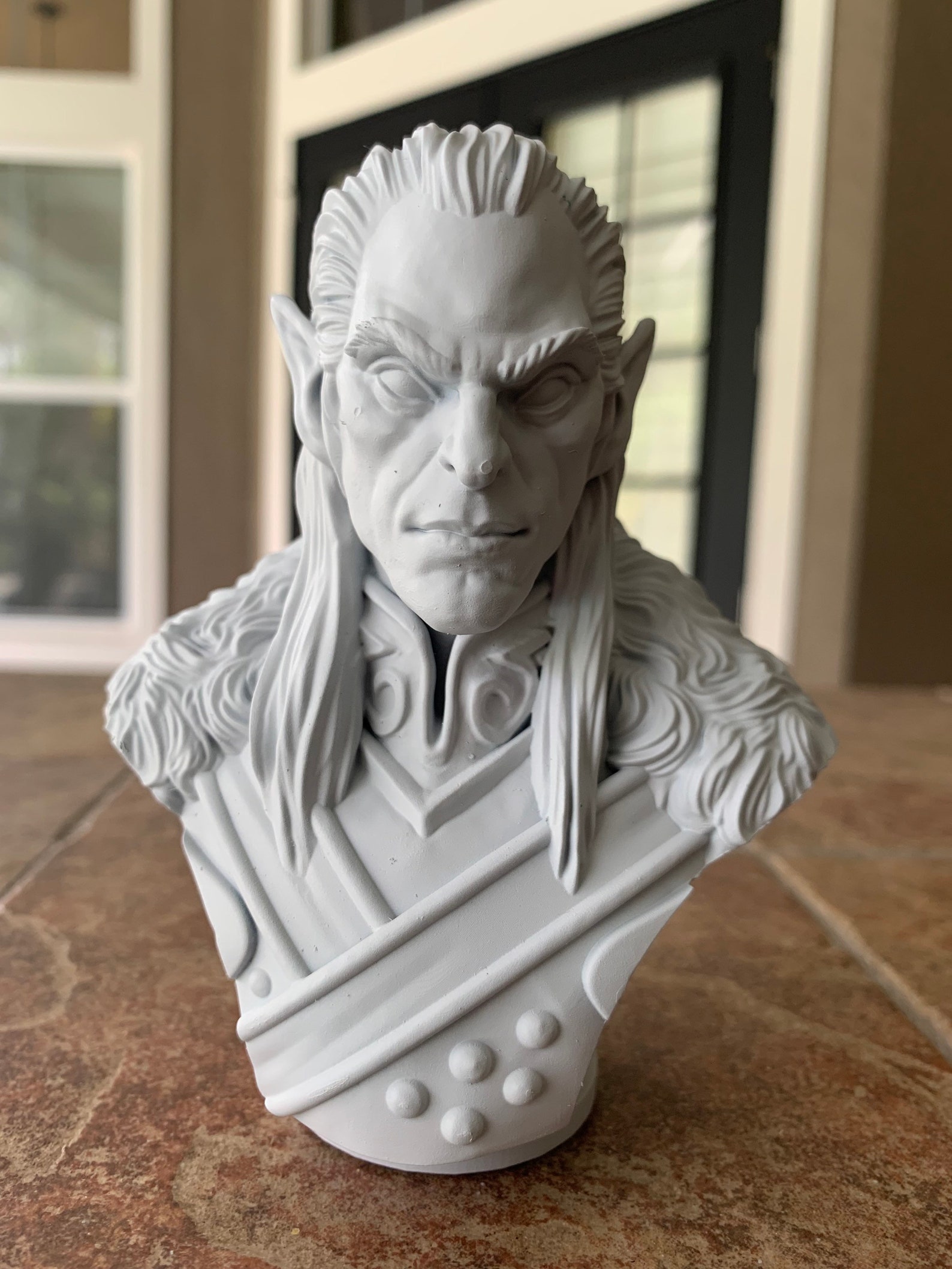 High Elf/Vampire Lieutenant Bust Printed in UV Resin and | Etsy