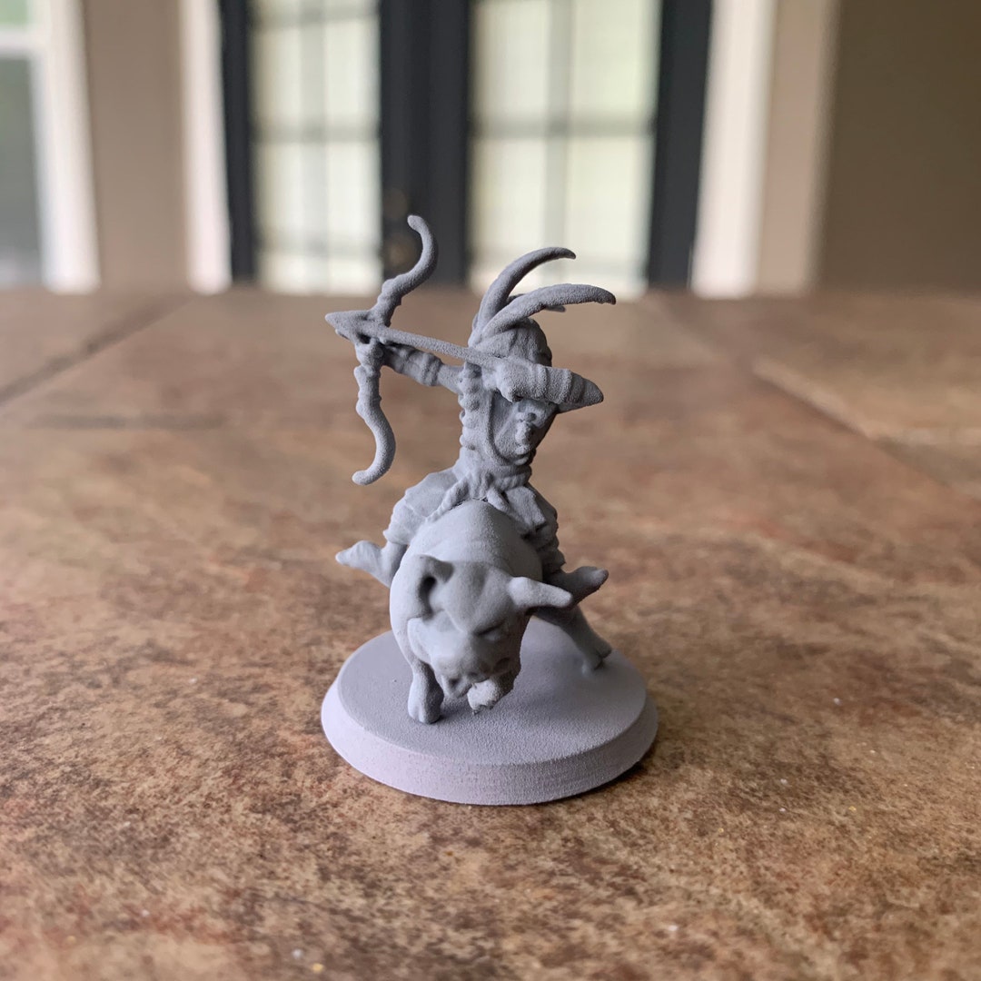 Female Archer and Hog Miniature for Rpg/tabletop Play dnd, D&D ...