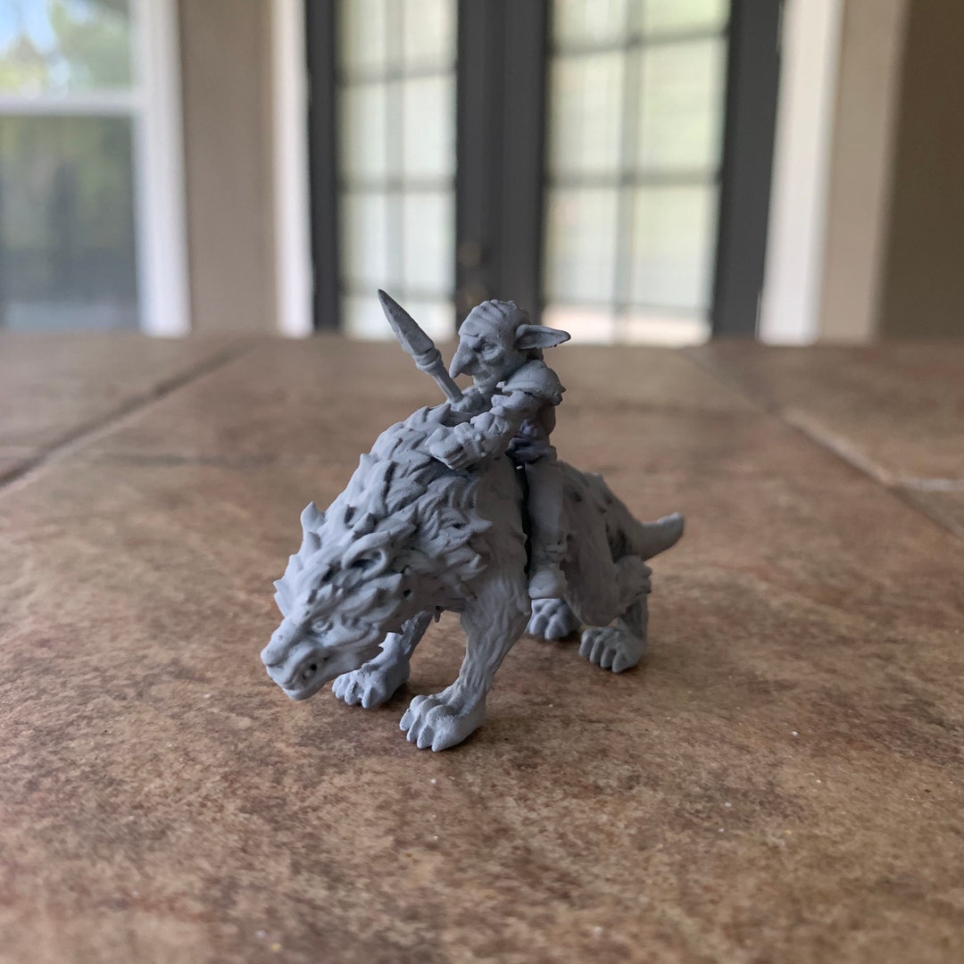 Wolf-riding Goblin Miniature for Rpg/tabletop Games dnd, D&D ...