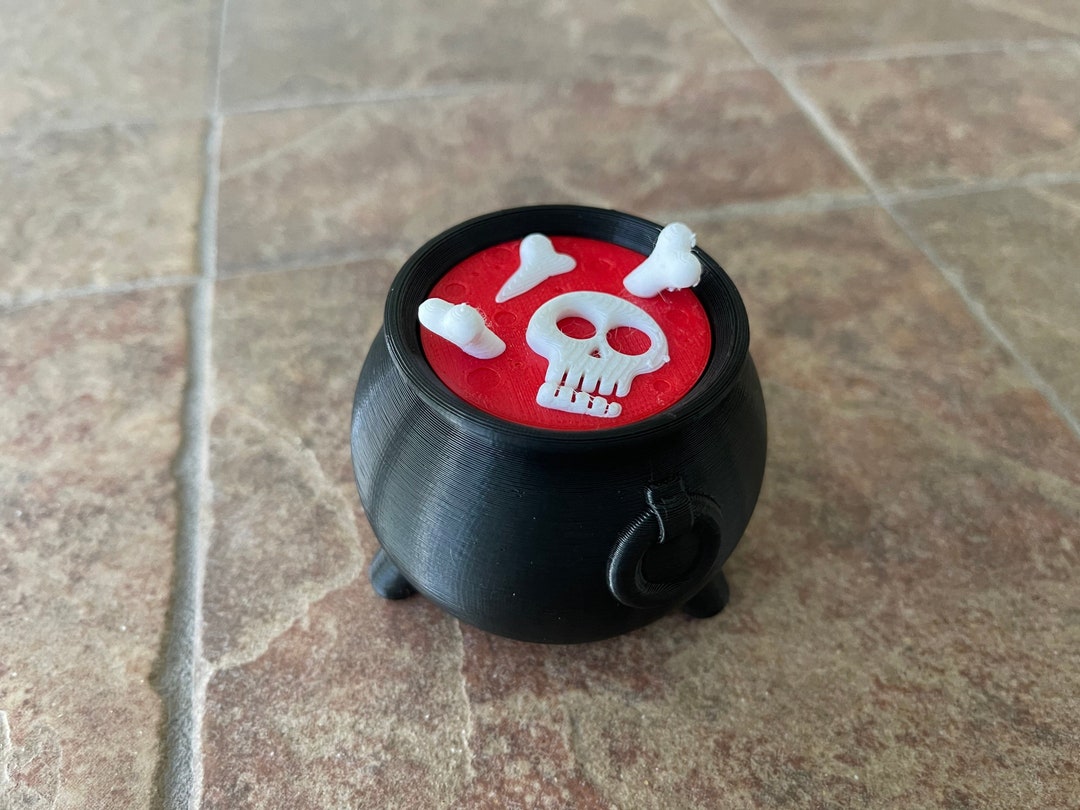 Spooky Skeleton Soup/cauldron/witches Brew Container With Twist off Top ...