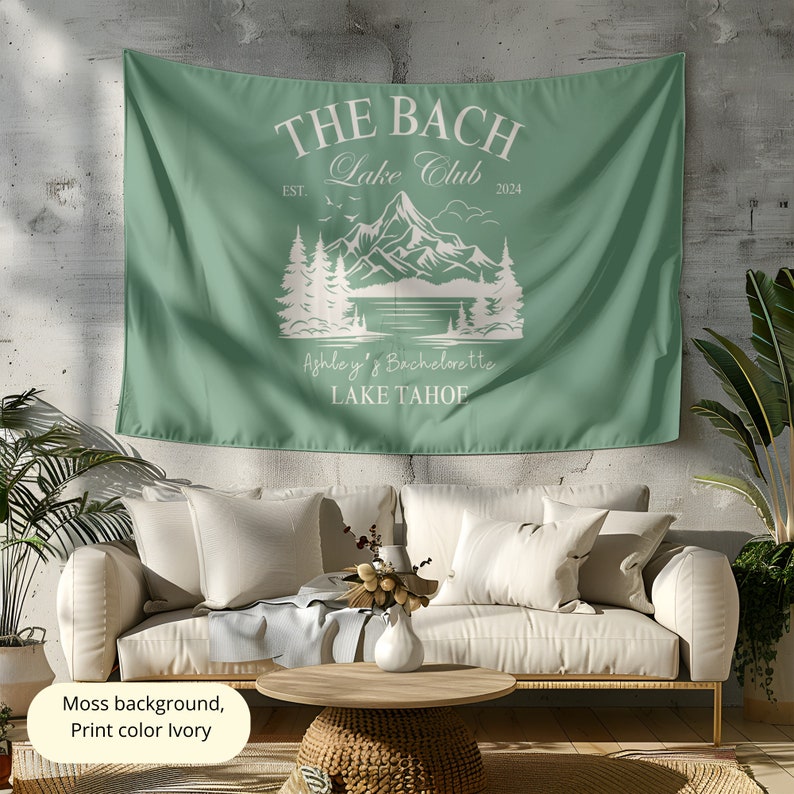 Custom Lake Bachelorette Flag, Personalized Lake Bach Banner ...