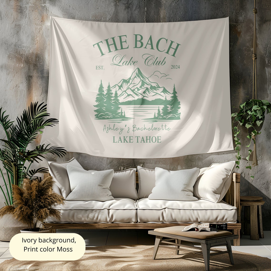 Custom Lake Bachelorette Flag, Personalized Lake Bach Banner ...