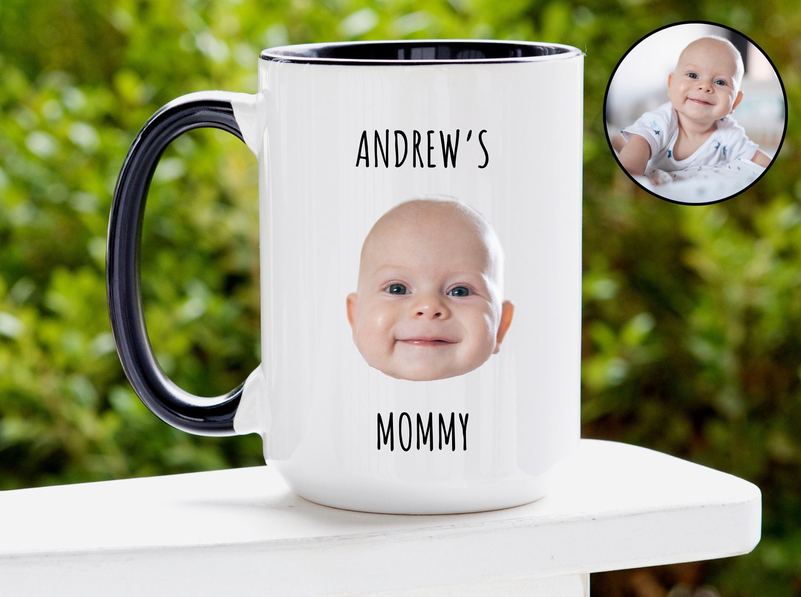 Custom Baby Photo Mug, Custom Baby Face Mug, Personalized Baby Mug ...