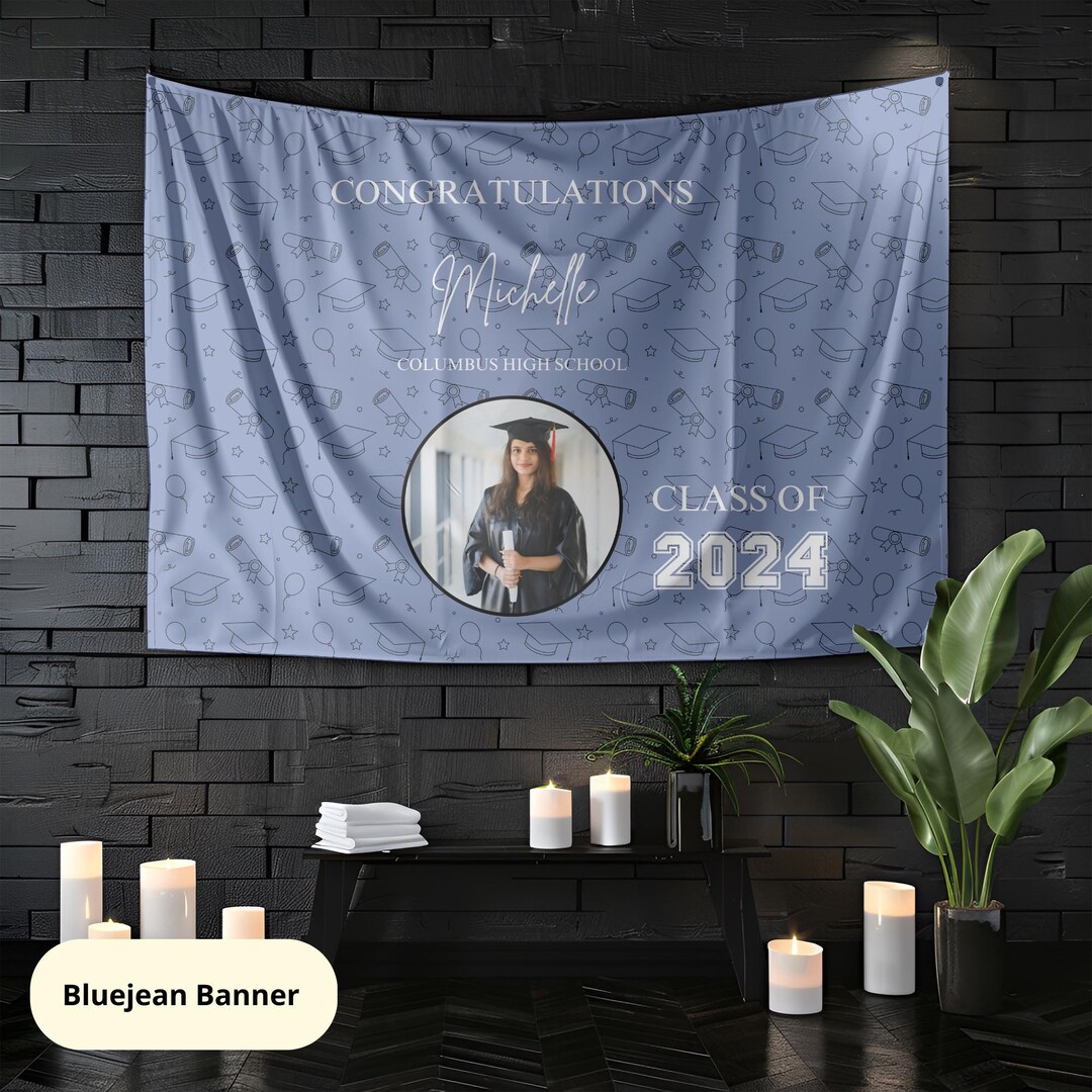 Custom Graduation Party Backdrop, Personalized College Graduation ...