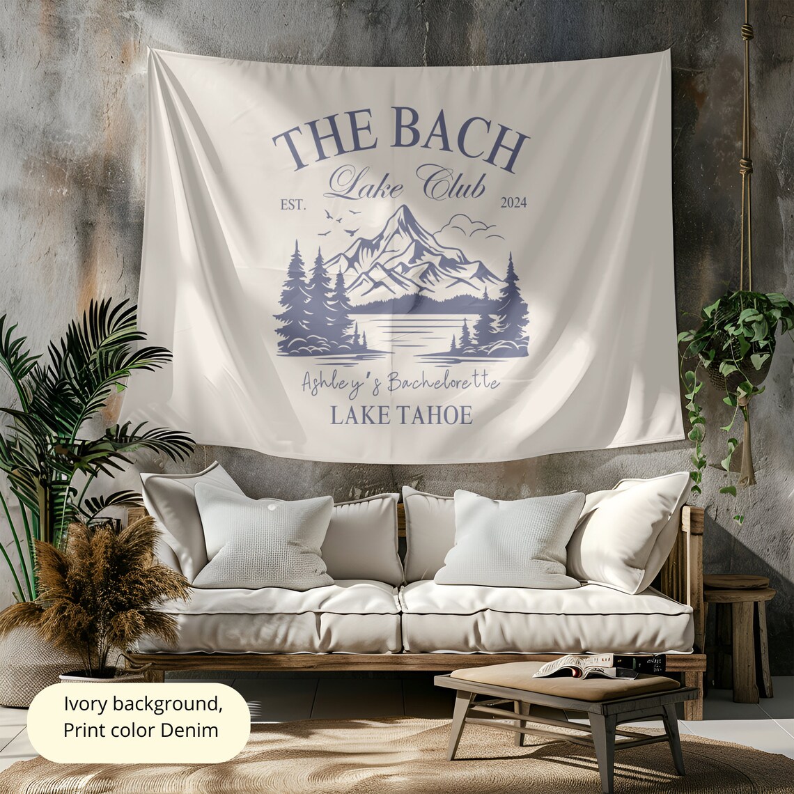 Custom Lake Bachelorette Flag, Personalized Lake Bach Banner ...