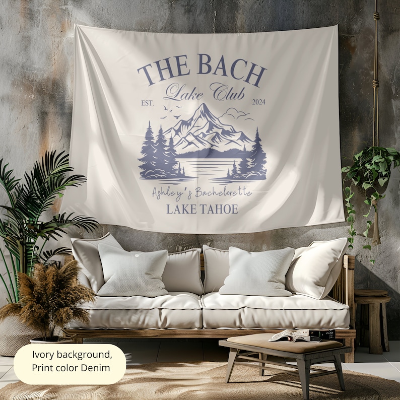Custom Lake Bachelorette Flag, Personalized Lake Bach Banner ...