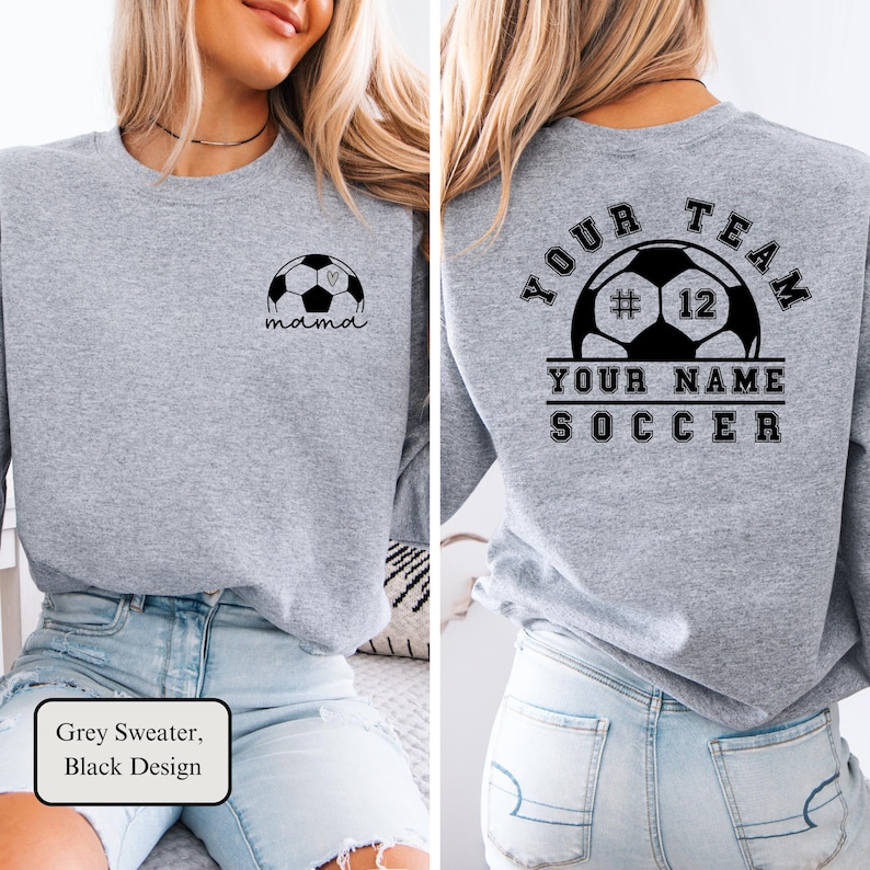 Custom Soccer Mom Sweatshirt With Team Name, Personalized Soccer Mama ...