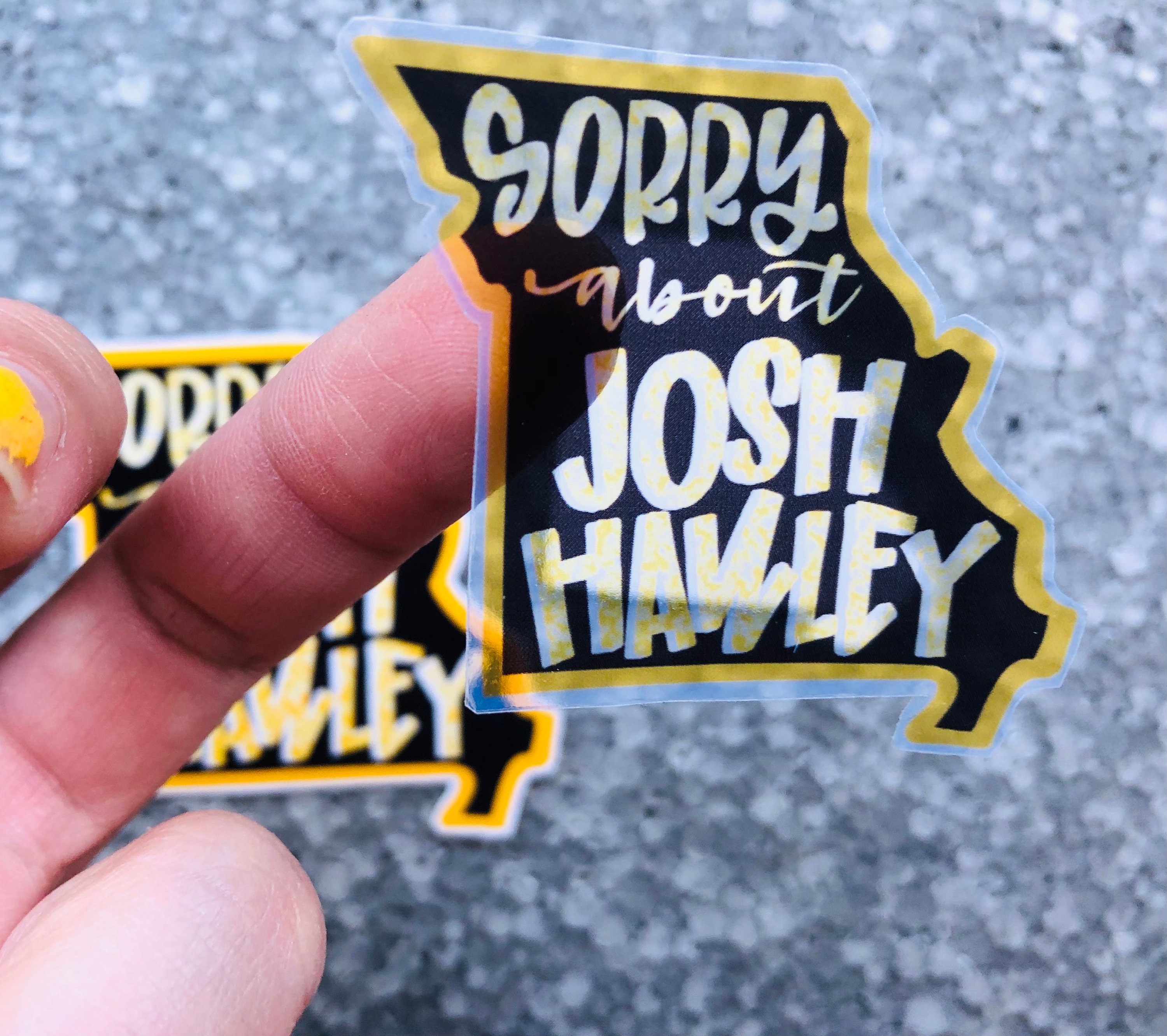 Missouri Josh Hawley Apology Sticker Senator Hawley Sucks - Etsy