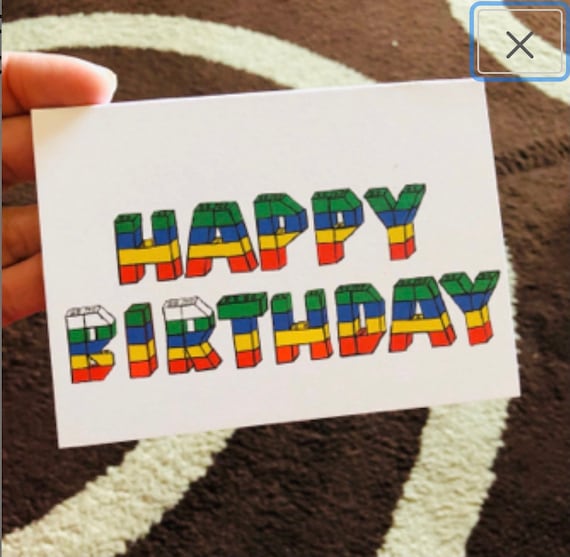Building Blocks Happy Birthday Card for Kids Fun - Etsy Canada