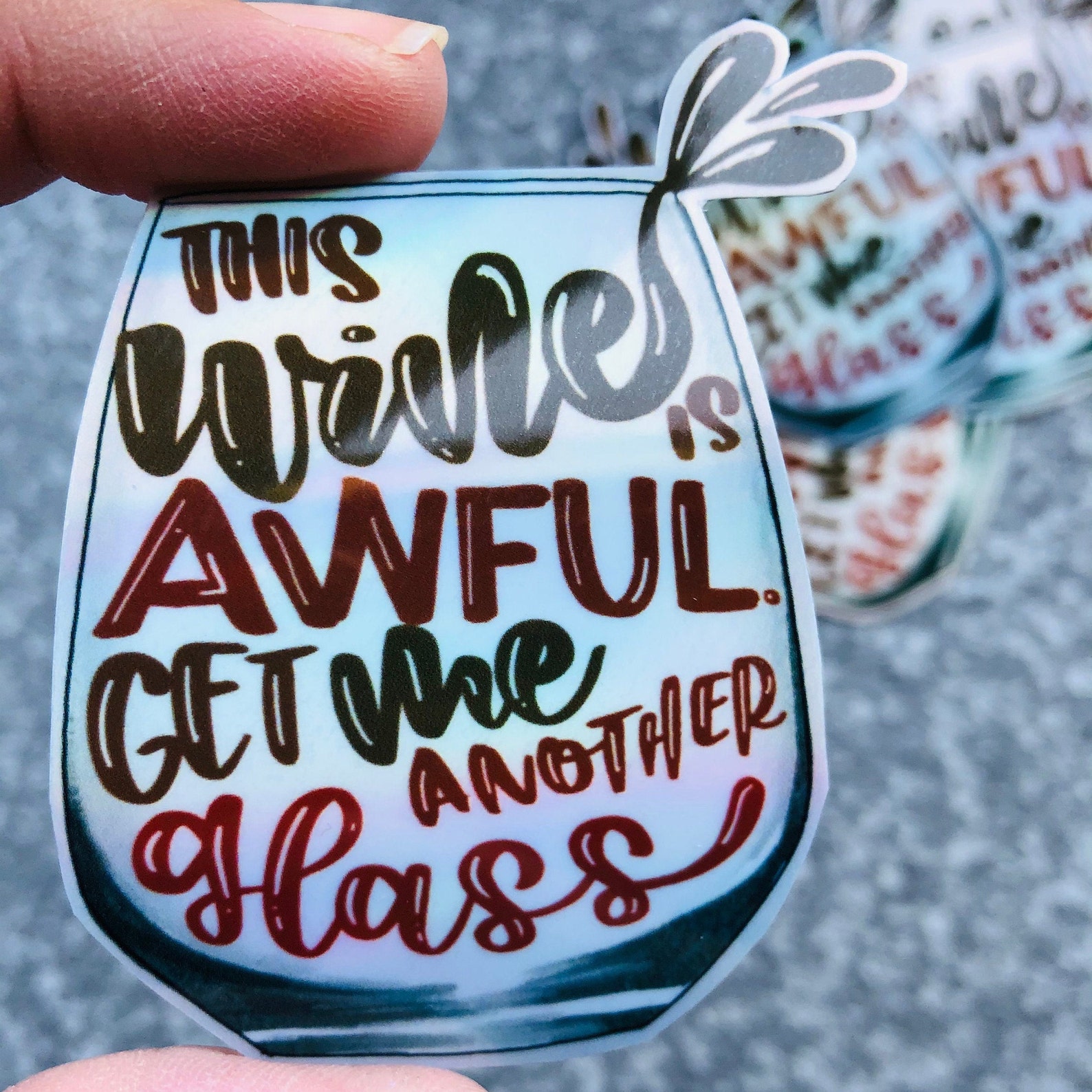 Moira Rose Wine Sticker Schitts Creek Holographic or Clear | Etsy