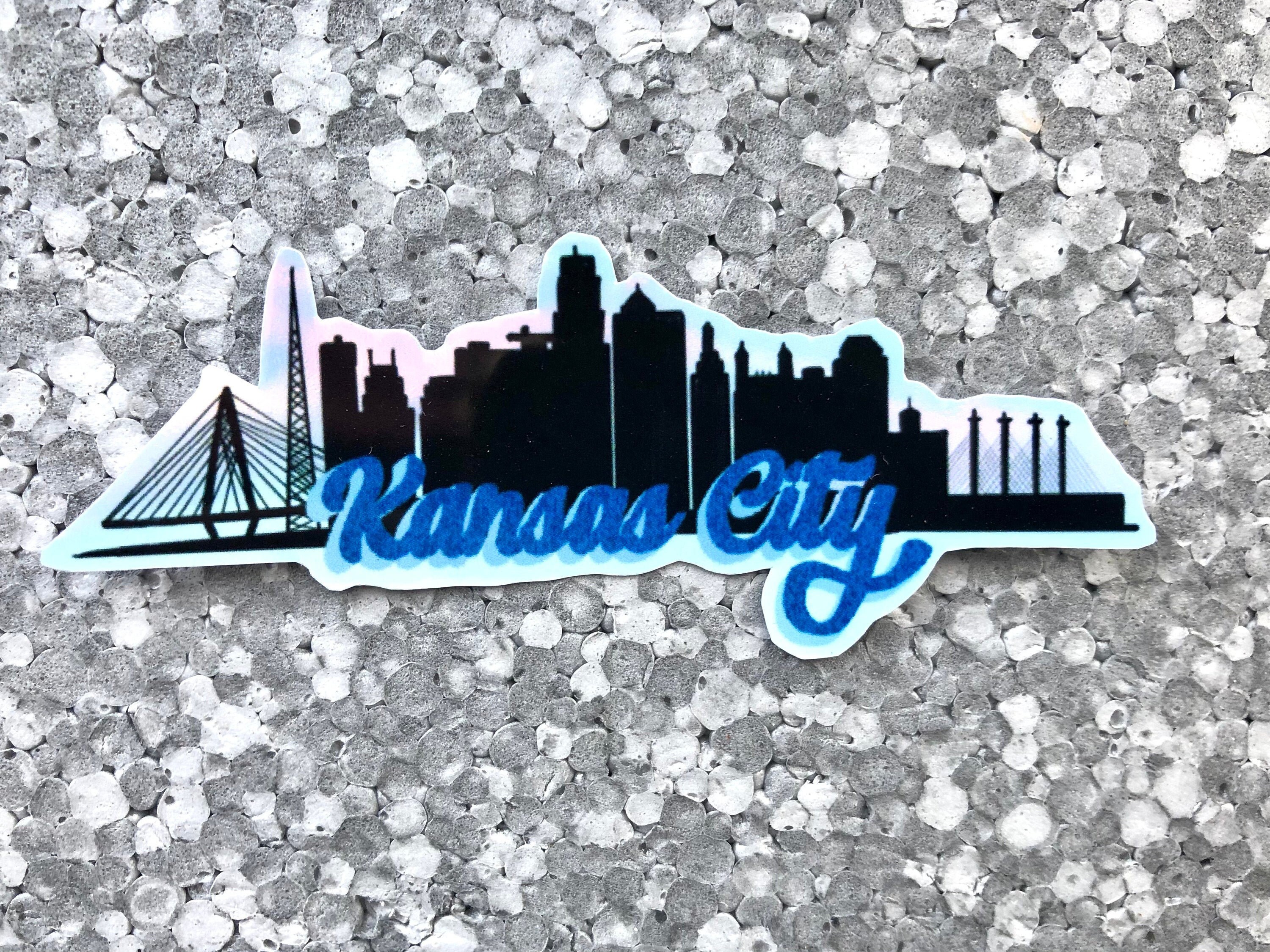 Kansas City Skyline Holographic Sticker KC Sticker KCMO | Etsy