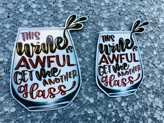 Moira Rose Wine Sticker Schitts Creek Holographic or Clear | Etsy