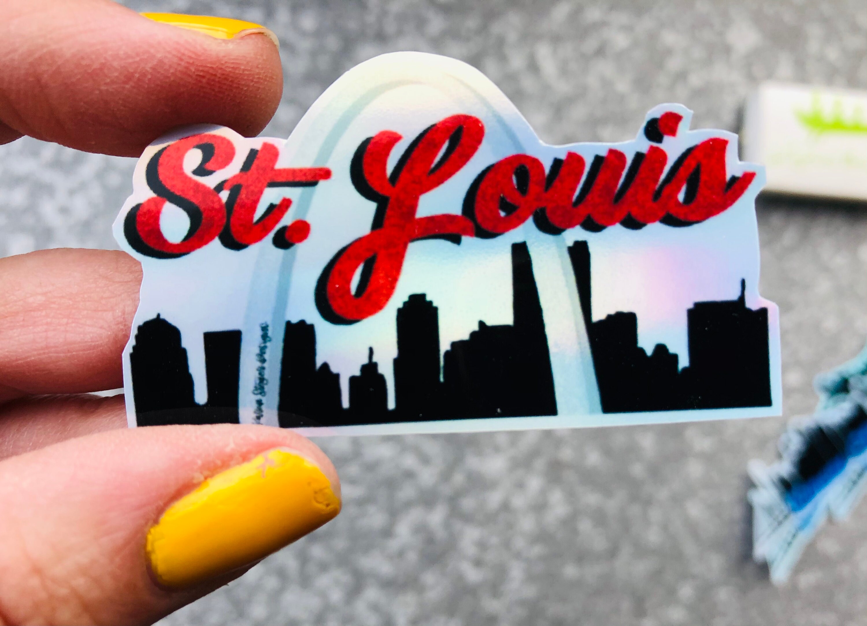 St. Louis Skyline Holographic Arch Sticker - Etsy UK