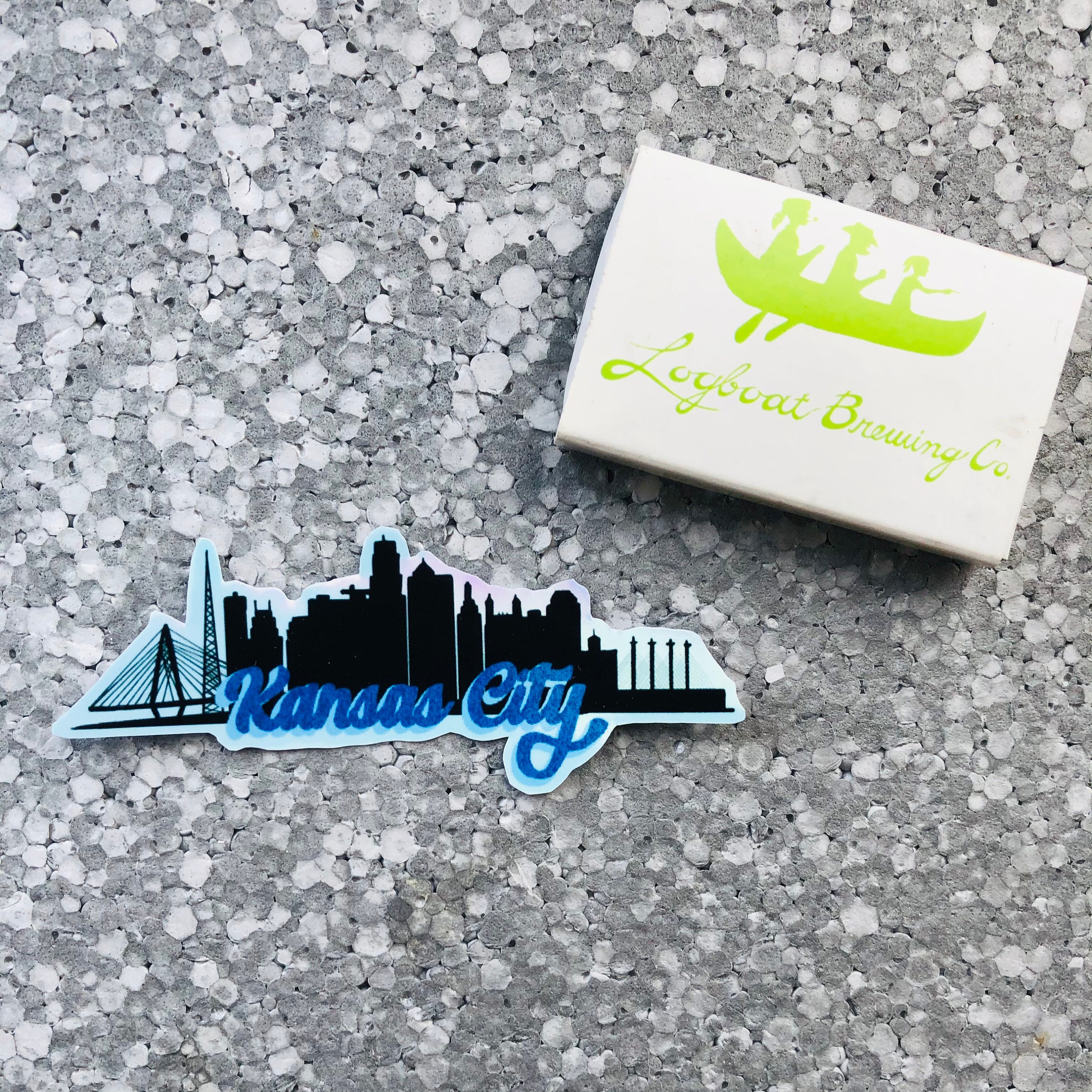 Kansas City Skyline Holographic Sticker KC Sticker KCMO | Etsy