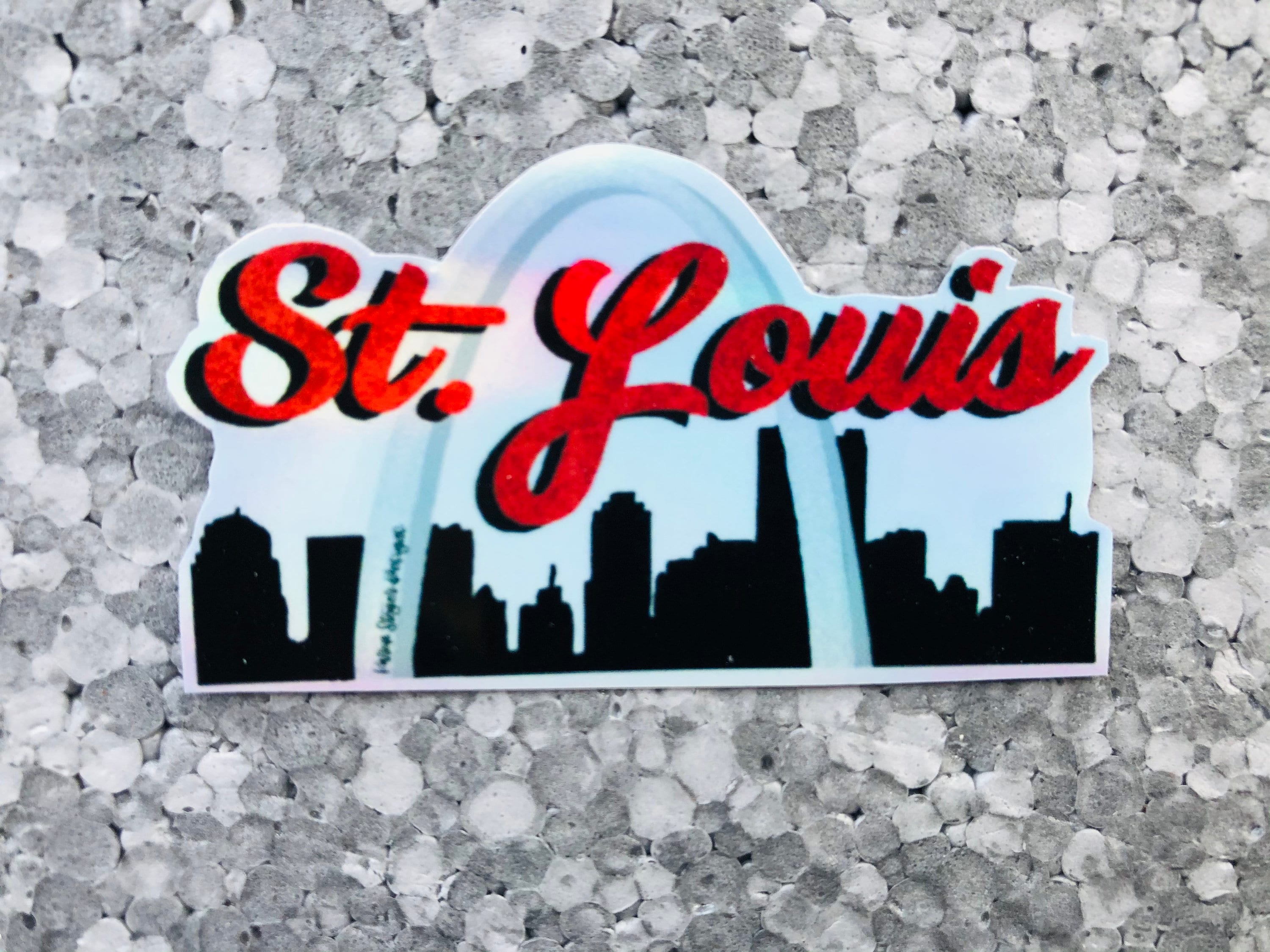 St. Louis Skyline Holographic Arch Sticker - Etsy UK