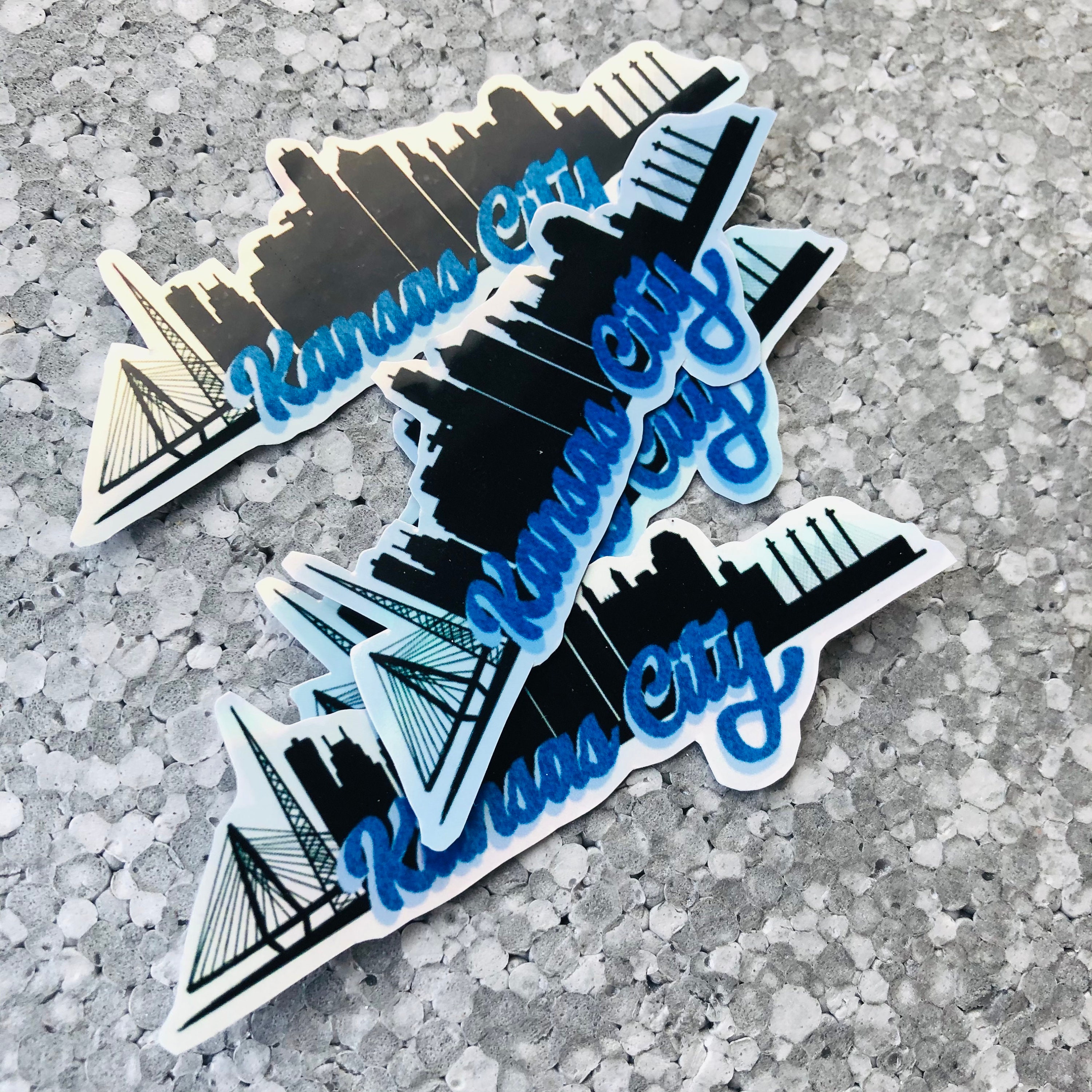 Kansas City Skyline Holographic Sticker KC Sticker KCMO | Etsy