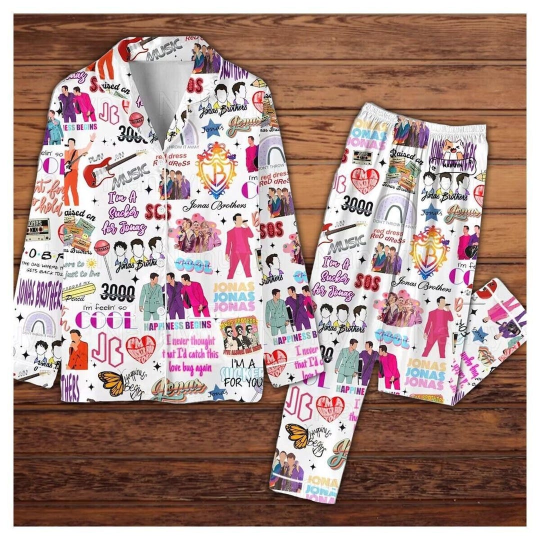 Jonas Brothers the Album Pajamas Set, Five Albums One Night Tour Pjs ...