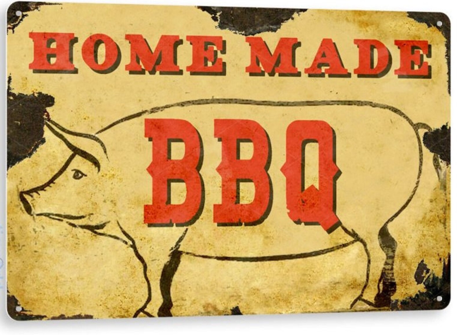 Classic Homemade BBQ Sign Vintage Style Country Kitchen Home | Etsy