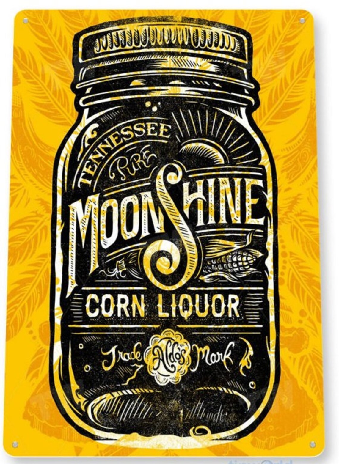 Classic Tennessee Moonshine Booze Sign Tin Metal Poster Sign | Etsy