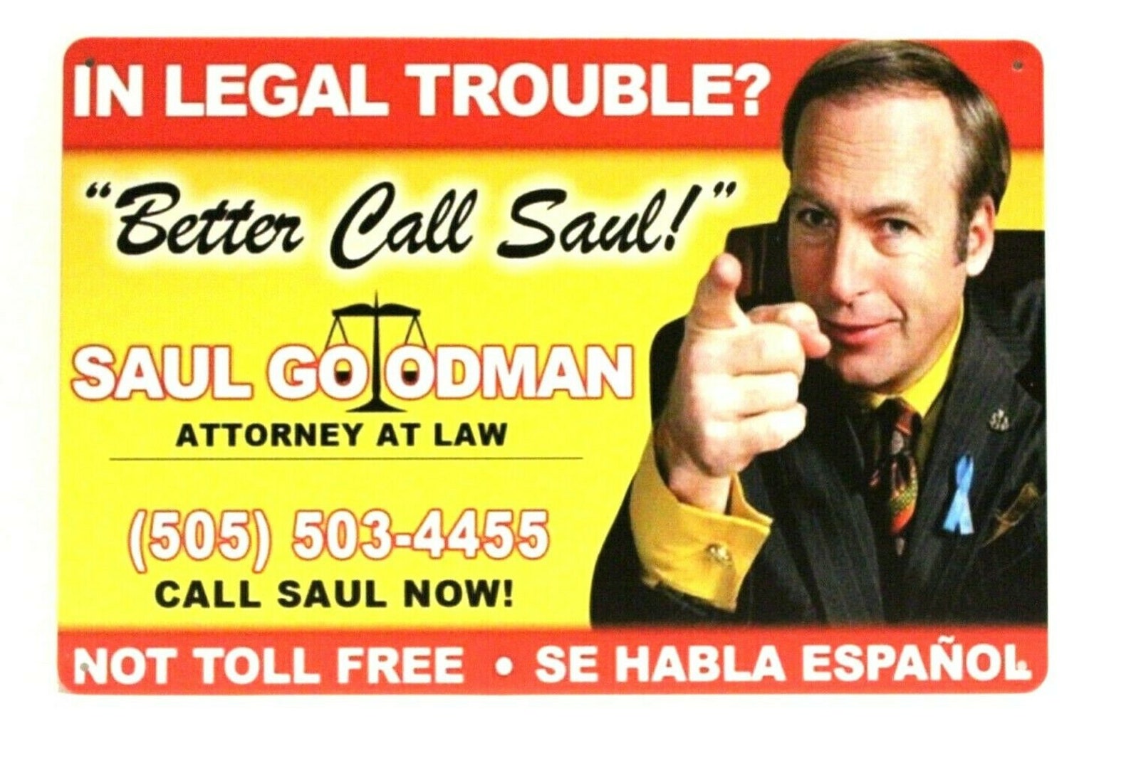 Better Call Saul Large Tin Metal Sign Poster Huge Business | Etsy