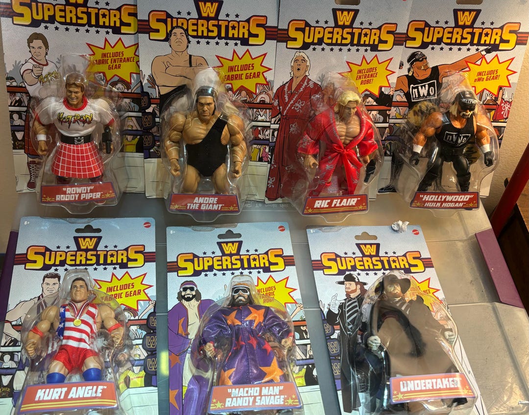 Mattel Wrestling Superstars Seven Action Figure Lot New Unopened