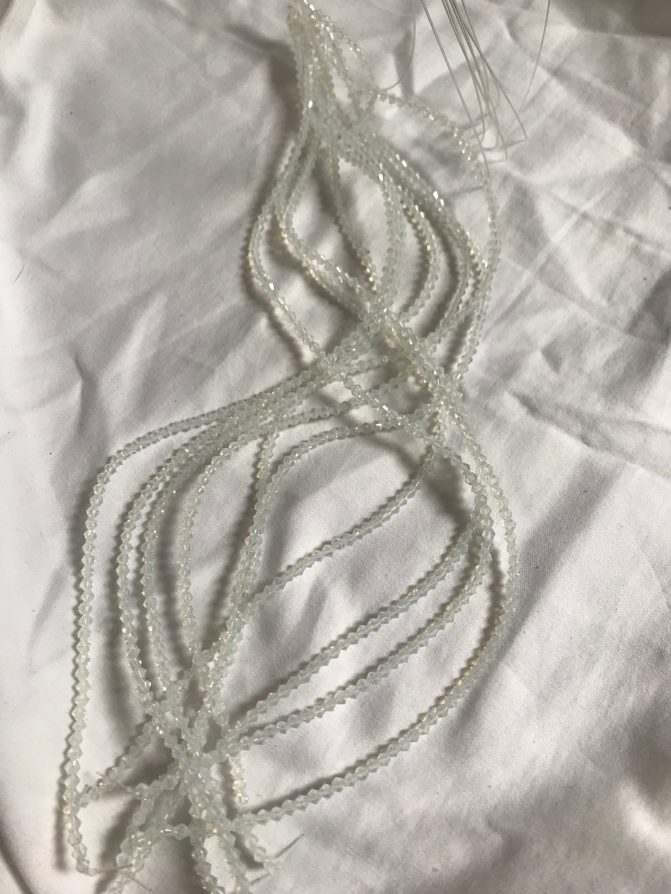 String of Clear Swavorski Crystal Beads for Jewellery Making and Crafts ...