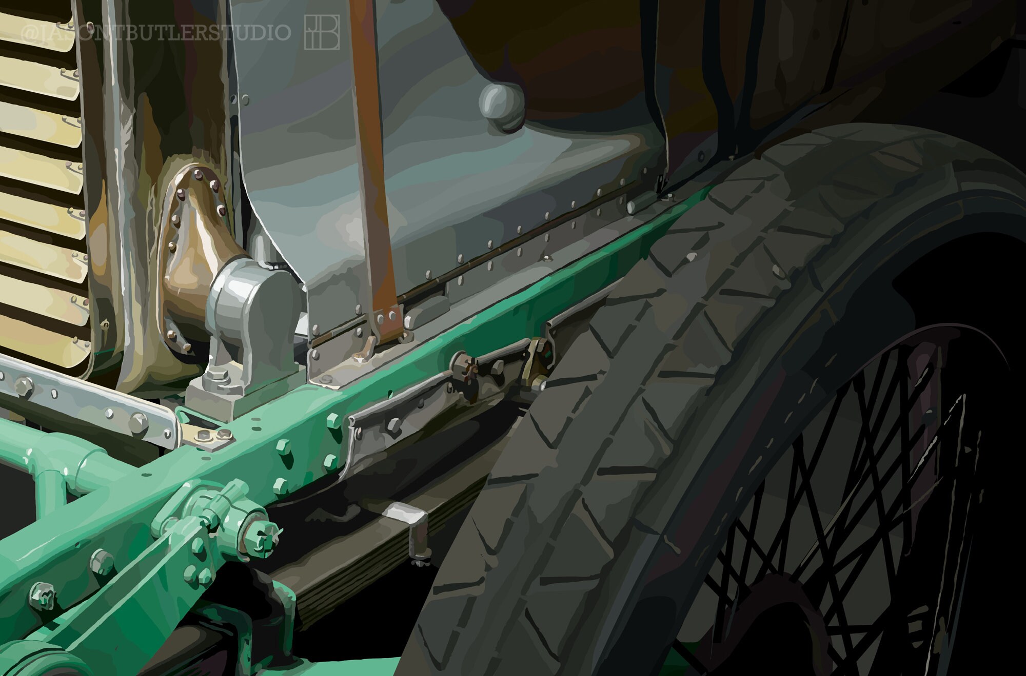 1923 Aston Martin 'razor Blade'. Limited Edition Fine - Etsy UK