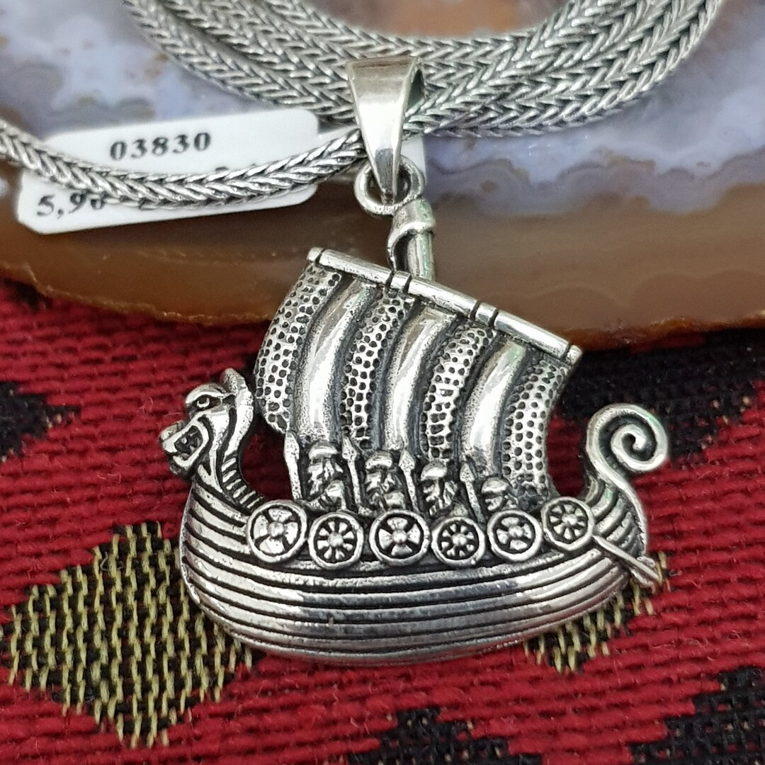 17vintage Solid Silver Sailing Ship Pendant Galleon Pirate Sail Boat ...