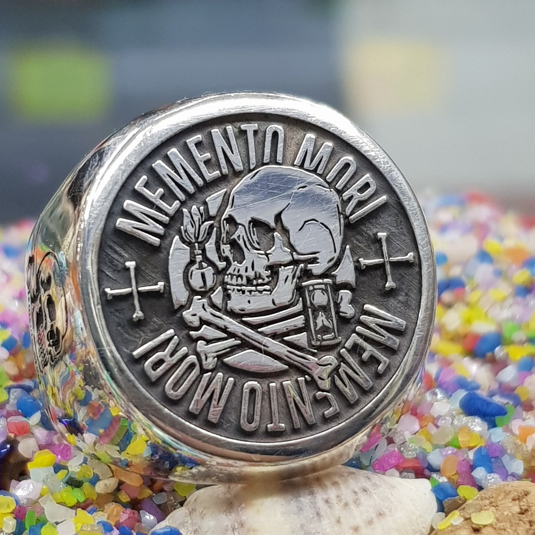 Stoicism Stoic Enjoy Life Ring Memento Mori Signet Ring. memento Mori ...