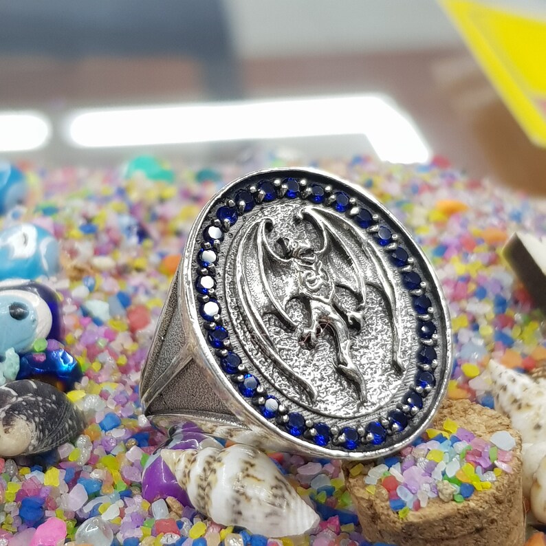 Holywood Vampires Ring Johnny Sterling Silver Ring Dark - Etsy