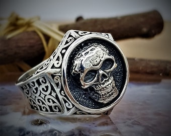 Mens Cool Skull Ring - Etsy
