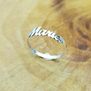Names Ring 1 or 2 Name Personalized Sterling Silver Women Gift Ring ...