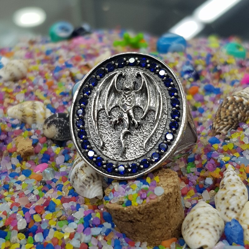 Holywood Vampires Ring Johnny Sterling Silver Ring Dark - Etsy