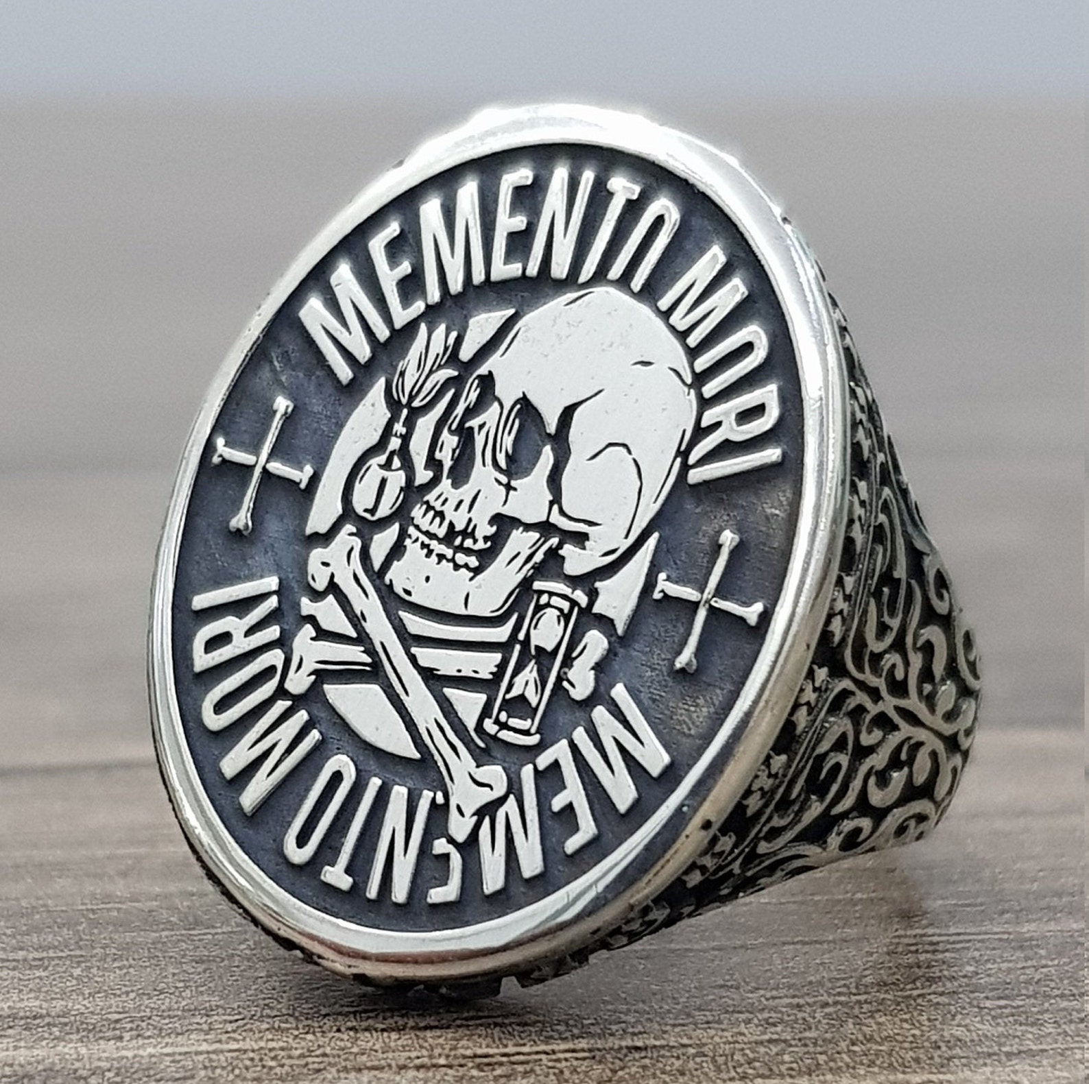 Oval Memento Mori Ring Memento Mori Ring Memento Mori Signet | Etsy