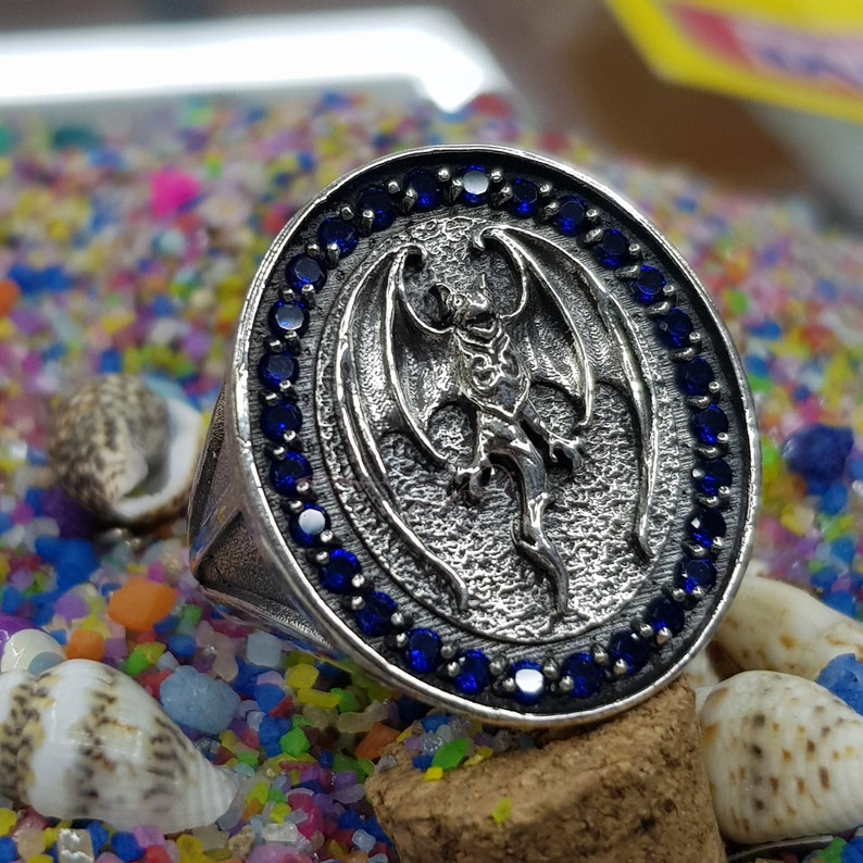 Holywood Vampires Ring Johnny Sterling Silver Ring Dark - Etsy